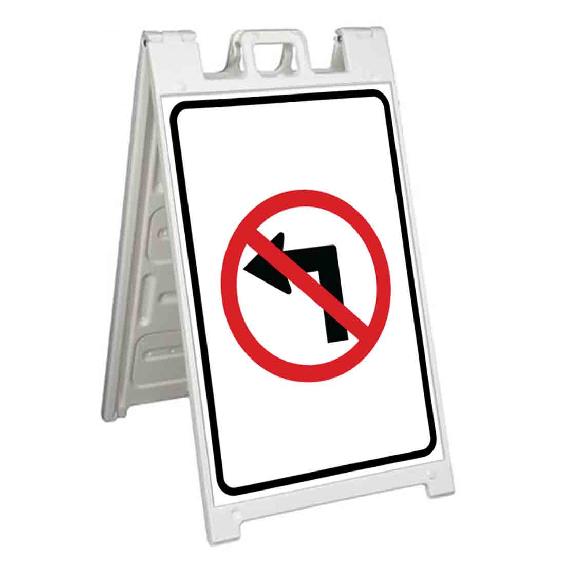 NO LEFT TURN Signicade 24x36 Aframe Sidewalk Sign Banner Decal ROAD ...