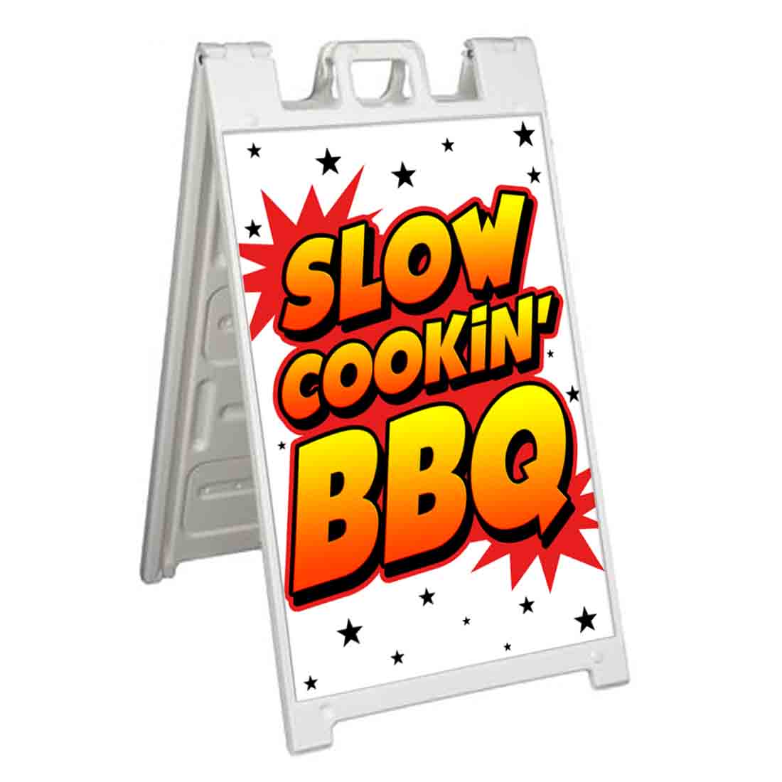 Slow Cookin' BBQ (24" X 36") Standard A-Frame Signicade, Includes Decal ...