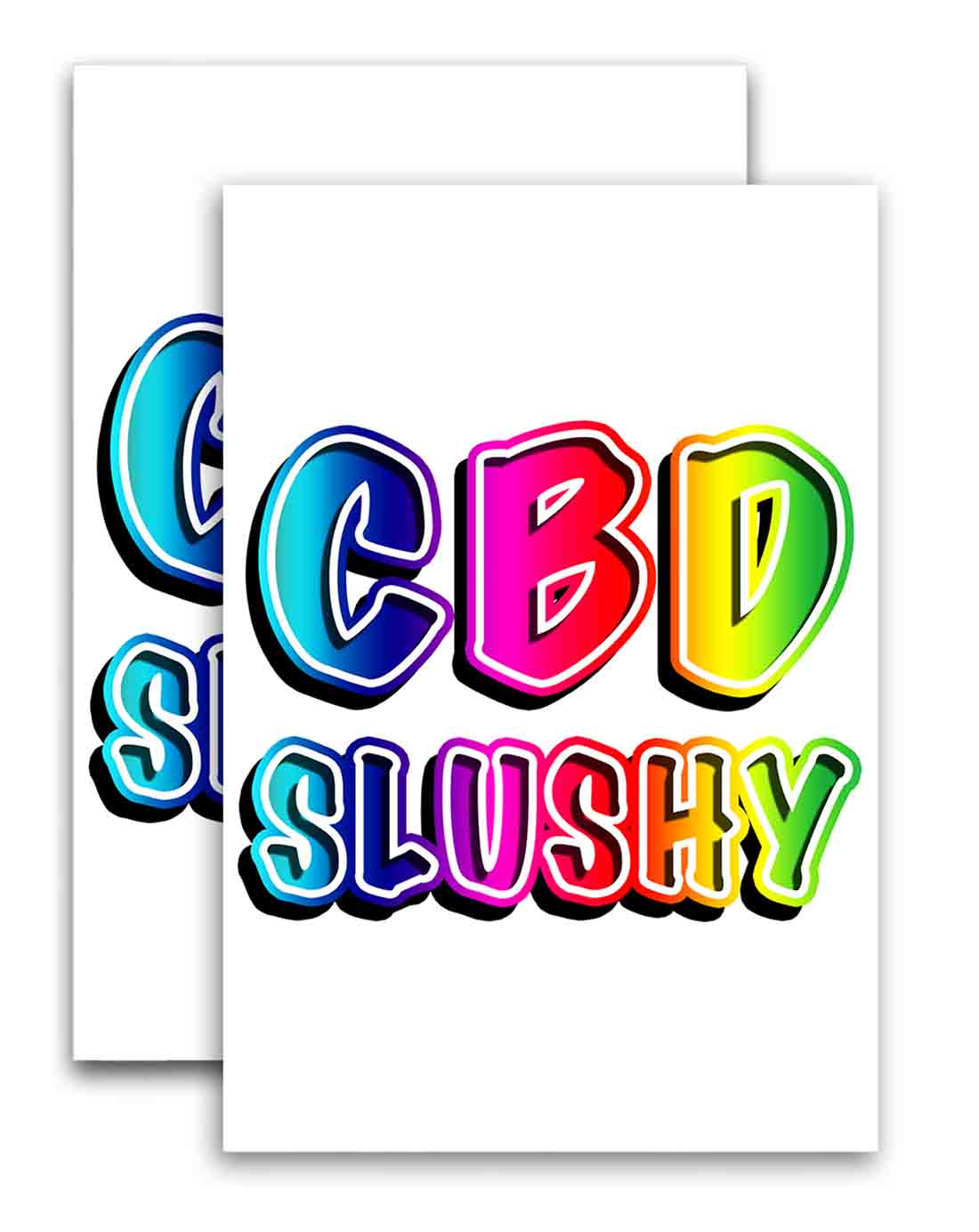 CBD Slushy (24" X 36") Vinyl Decal Only (Pack of 2) |Sign|Sticker ...