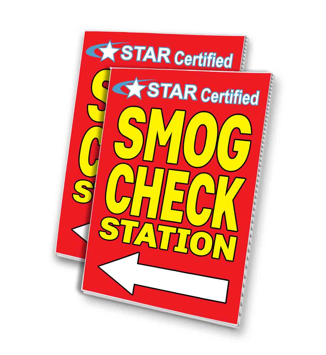 SMOG CHECK STATION LEFT ARROW Signicade 24x36 Aframe Sidewalk Sign ...