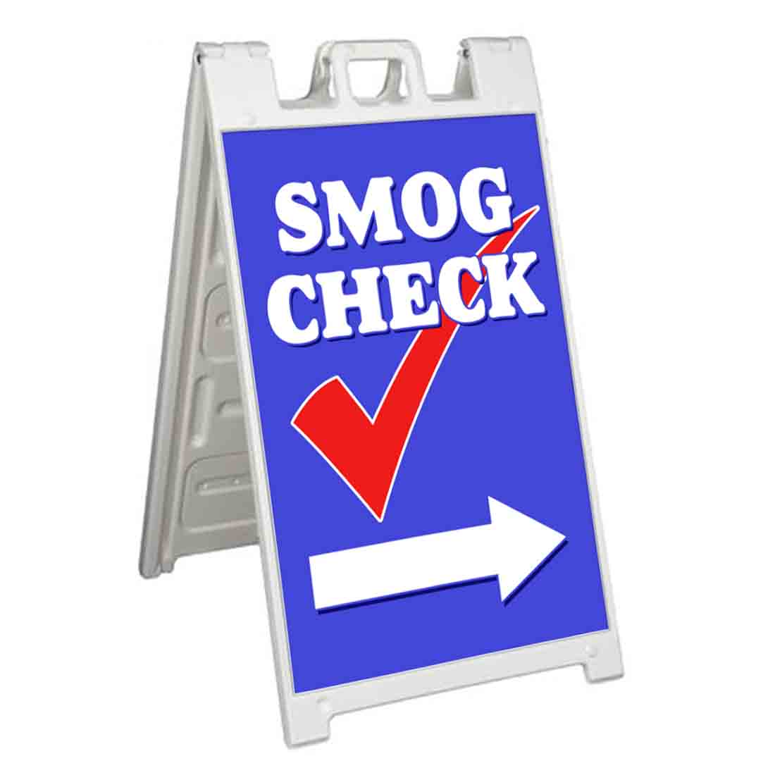 SMOG CHECK RIGHT ARROW Signicade 24x36 Aframe Sidewalk Sign Banner ...