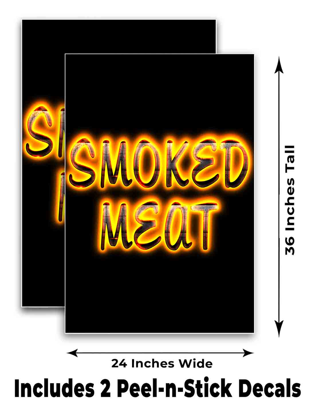 SMOKED MEAT Signicade 24x36 Aframe Sidewalk Sign Banner Decal FOOD | eBay