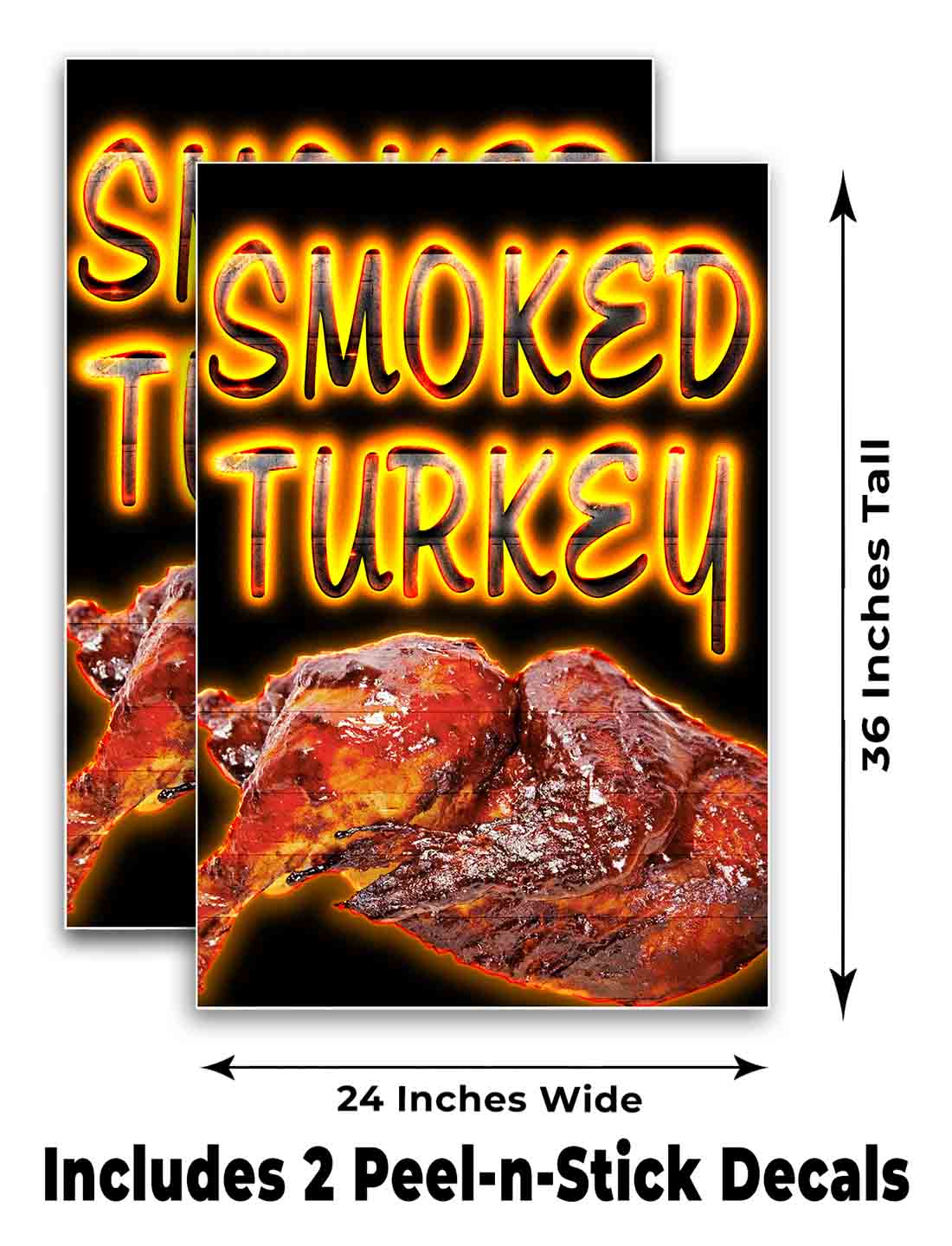 SMOKED TURKEY FIRE LEG Signicade 24x36 Aframe Sidewalk Sign Banner ...