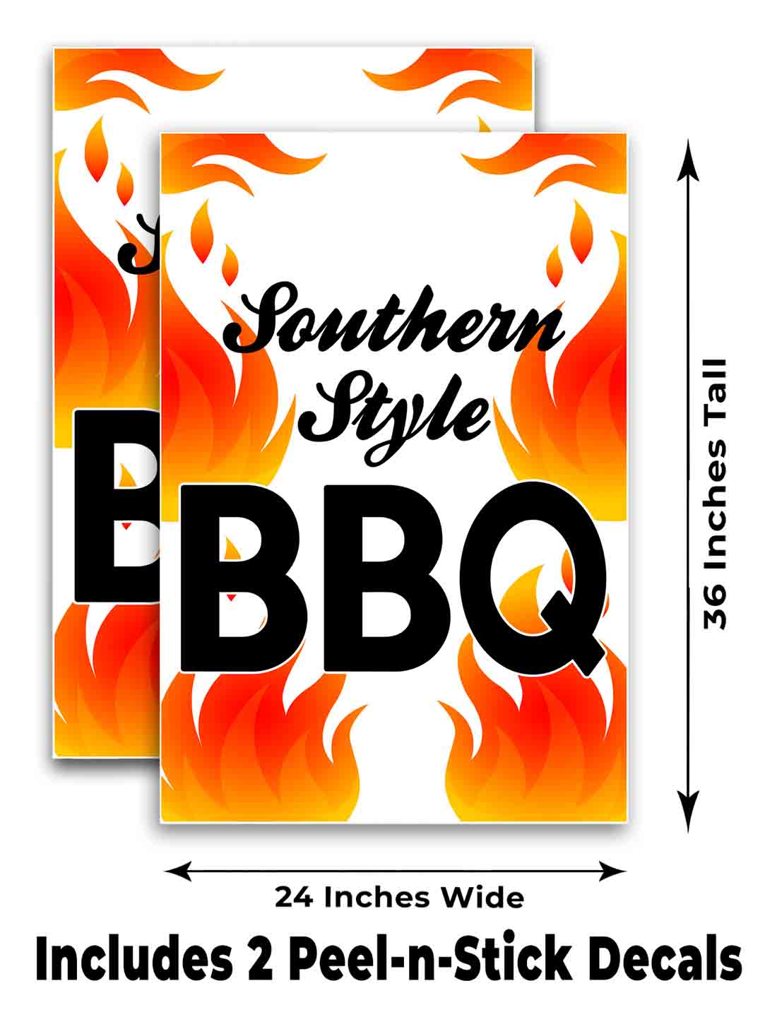 SOUTHERN BBQ CLEAN Signicade 24x36 Aframe Sidewalk Sign Banner Decal ...