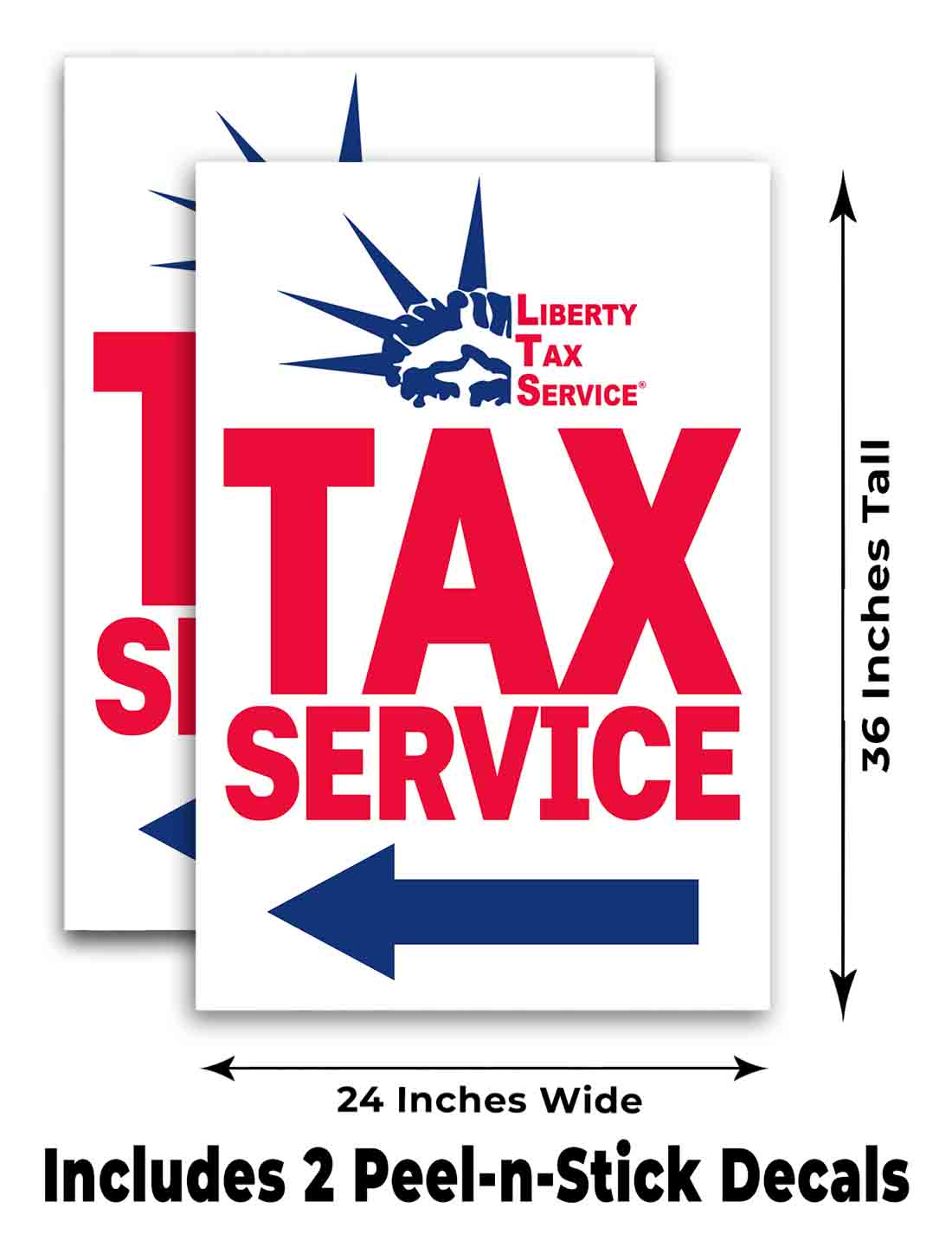 TAX SERVICE LEFT ARROW Signicade 24x36 Aframe Sidewalk Sign Banner ...