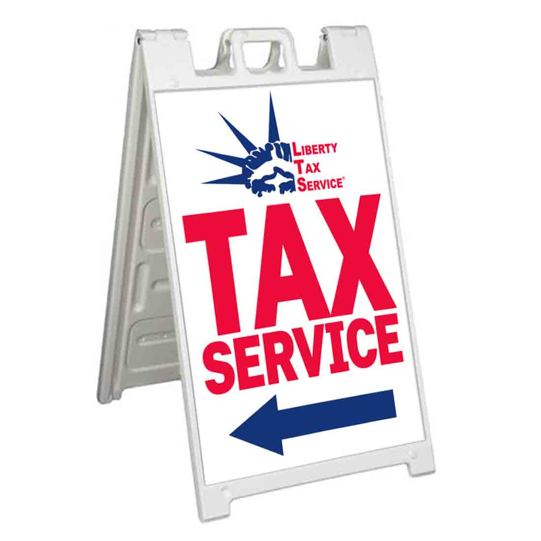 TAX SERVICE LEFT ARROW Signicade 24x36 Aframe Sidewalk Sign Banner ...
