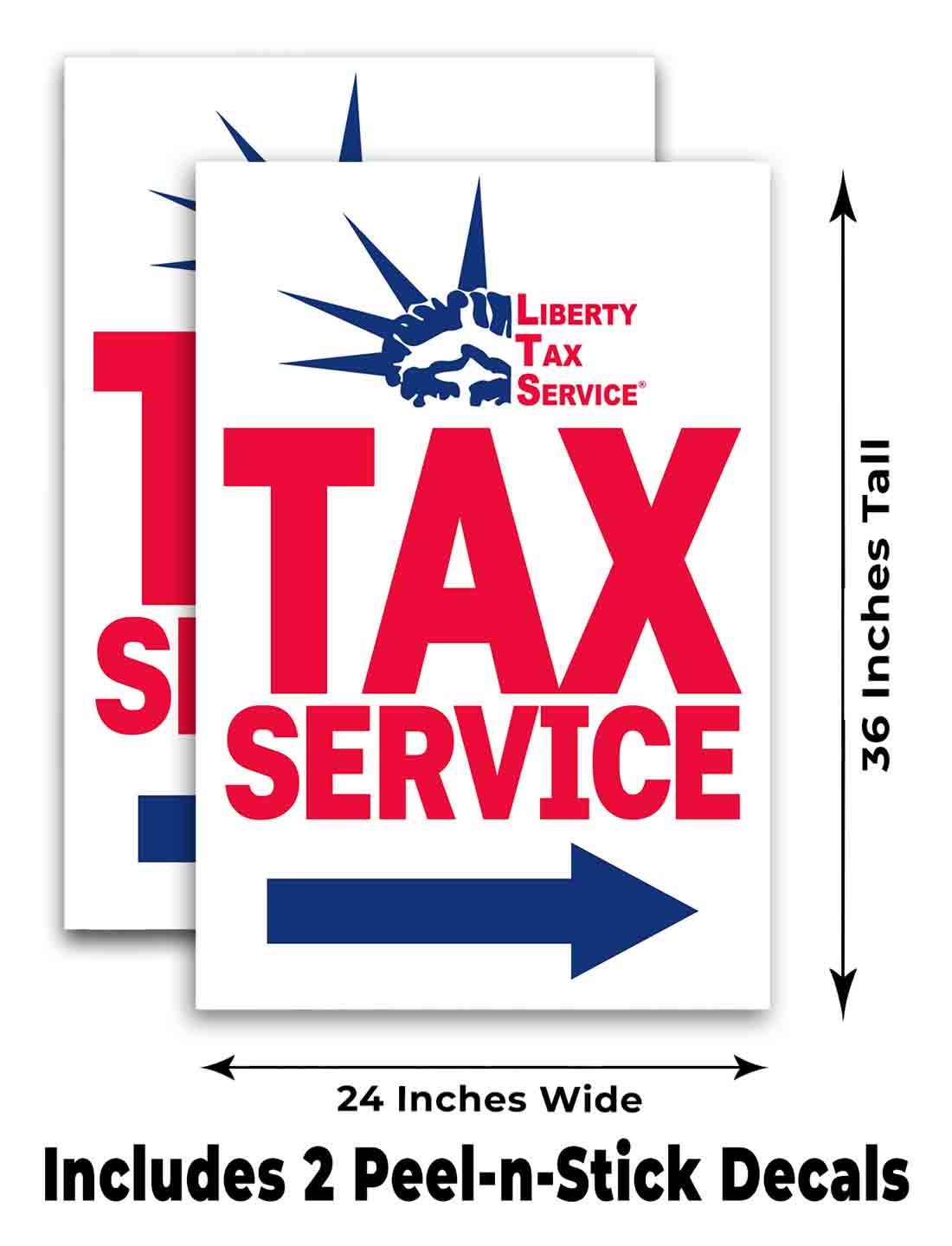 TAX SERVICE RIGHT ARROW Signicade 24x36 Aframe Sidewalk Sign Banner ...
