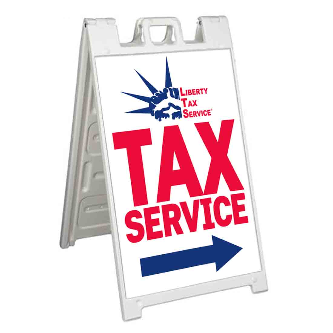 TAX SERVICE RIGHT ARROW Signicade 24x36 Aframe Sidewalk Sign Banner ...