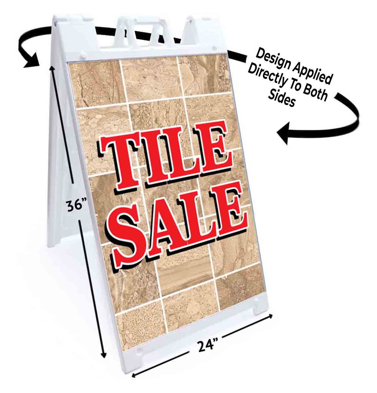 TILE SALE Signicade 24x36 Aframe Sidewalk Decal Sign Banner FLOORING | eBay