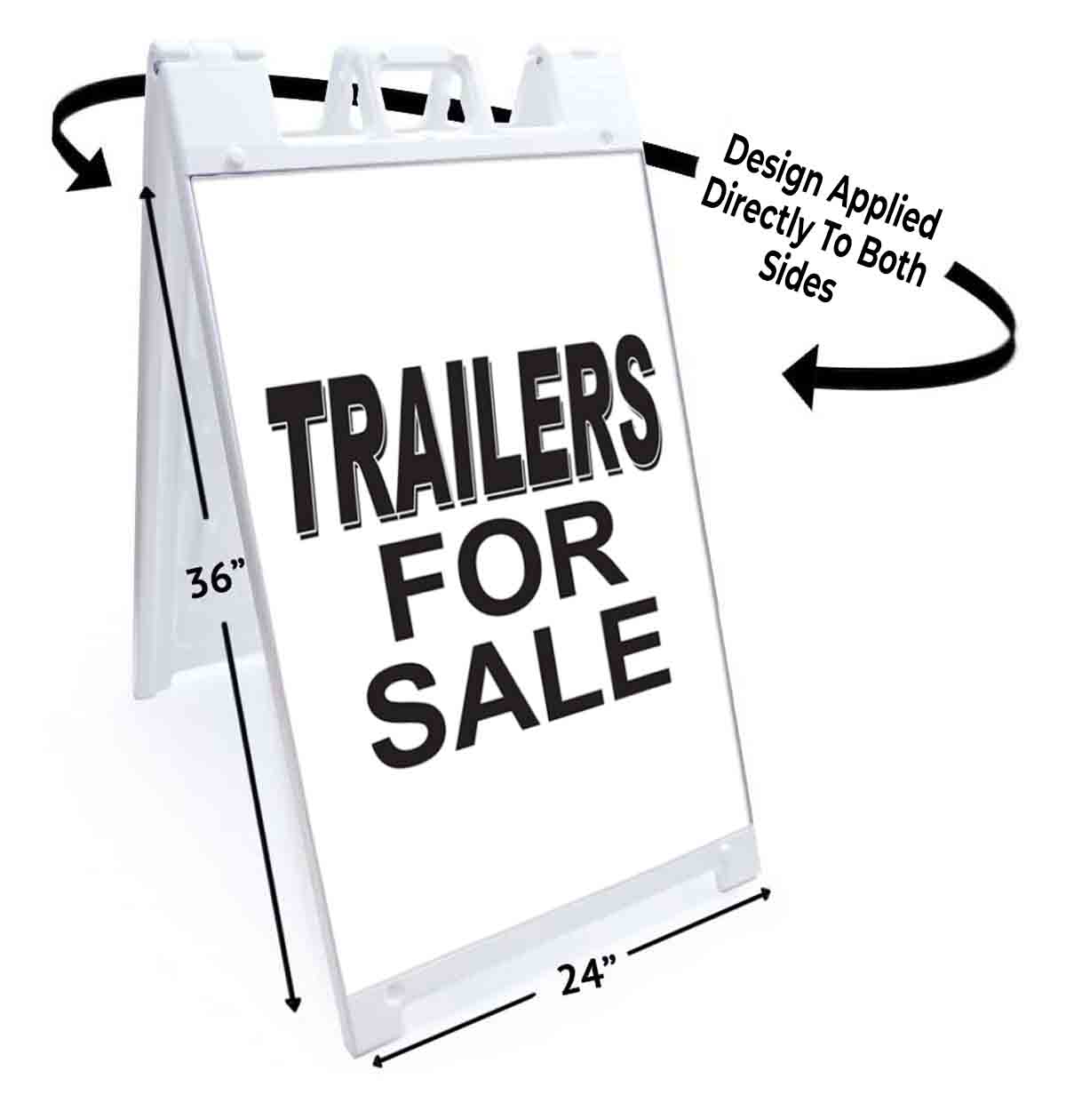 TRAILERS Signicade 24x36 Aframe Sidewalk Decal Sign Banner CAMPERS RV ...