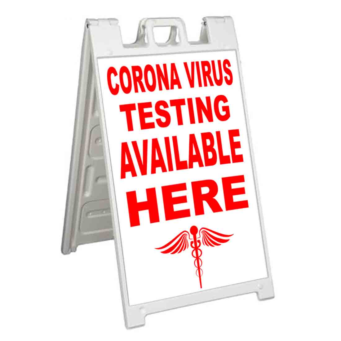 Virus Testing Available Here (24" X 36") Standard A-Frame Signicade ...