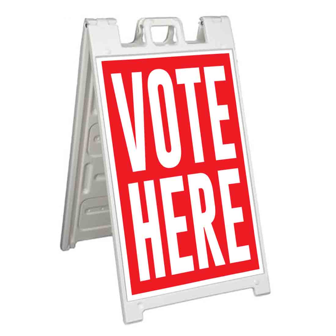 Vote Here (24" X 36") Standard A-Frame Signicade, Includes Decal ...
