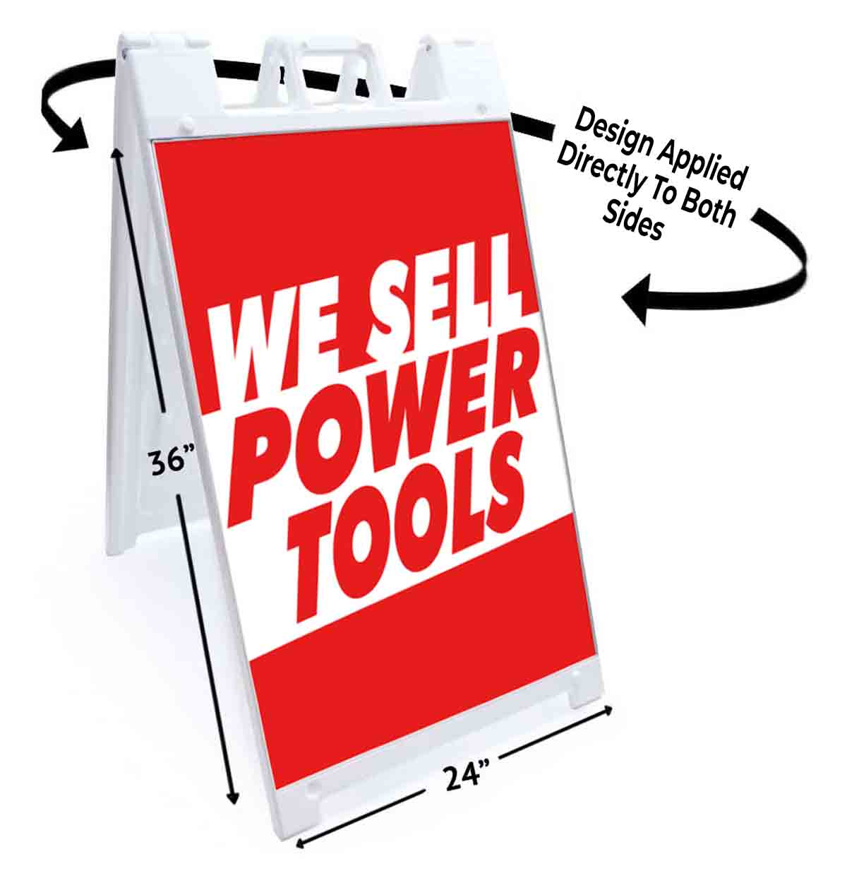 WE SELL POWER TOOLS Signicade 24x36 Aframe Sidewalk Sign Banner Decal ...
