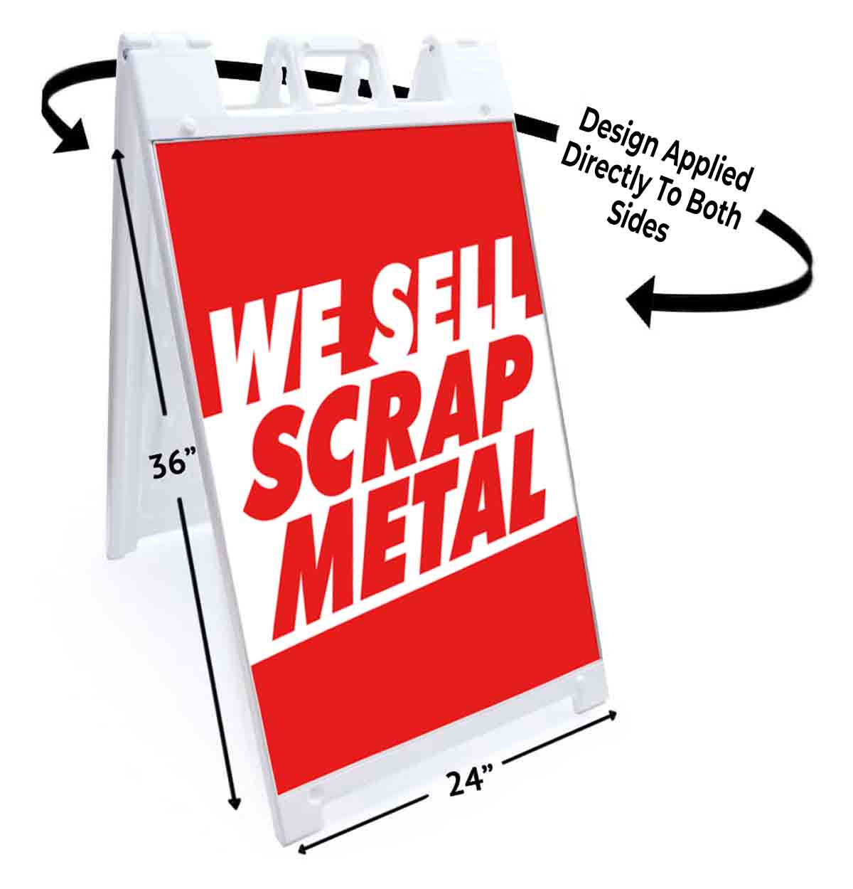 WE SELL SCRAP METAL Signicade 24x36 Aframe Sidewalk Sign Banner Decal ...