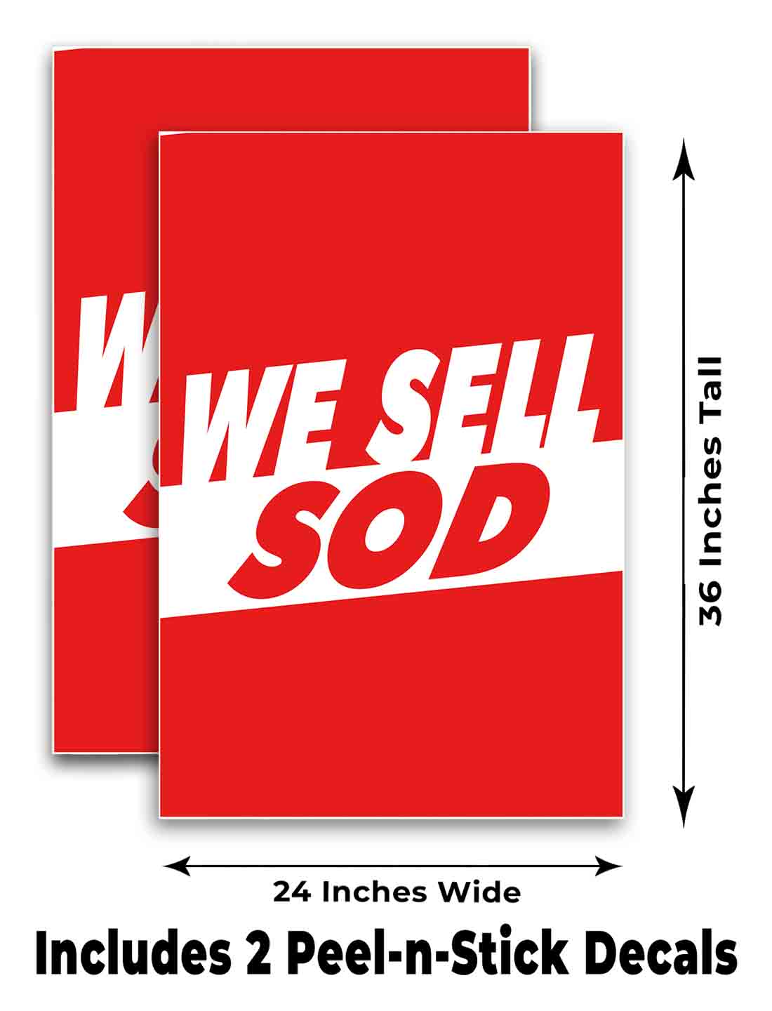 WE SELL SOD Signicade 24x36 Aframe Sidewalk Sign Banner Decal SOIL DIRT ...