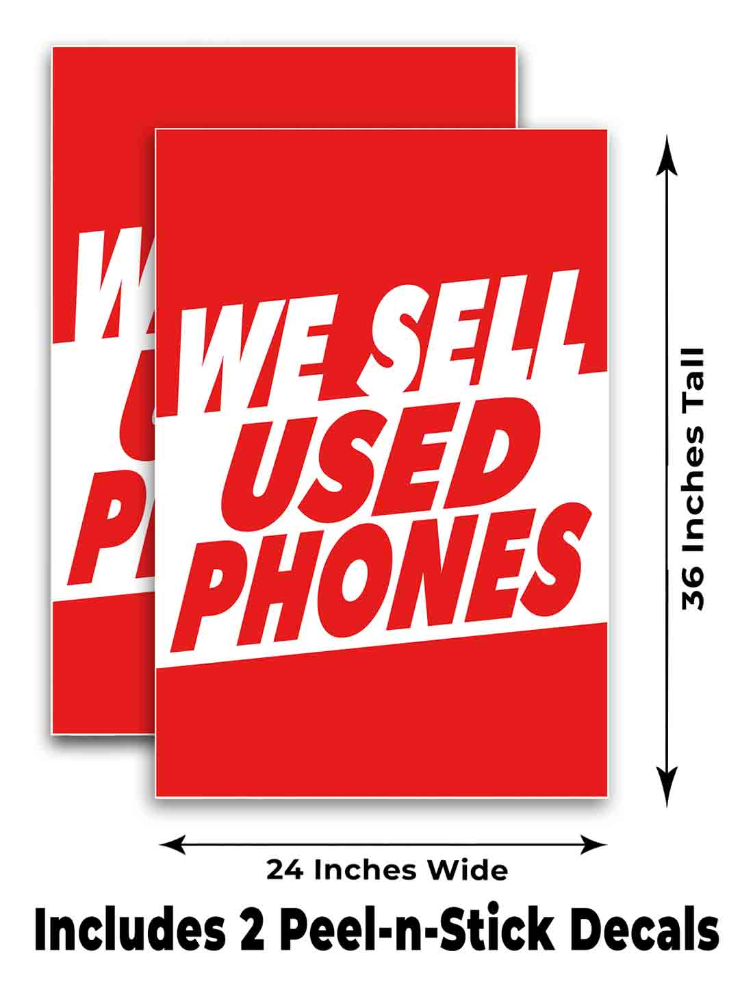 WE SELL USED PHONES Signicade 24x36 Aframe Sidewalk Sign Banner Decal ...