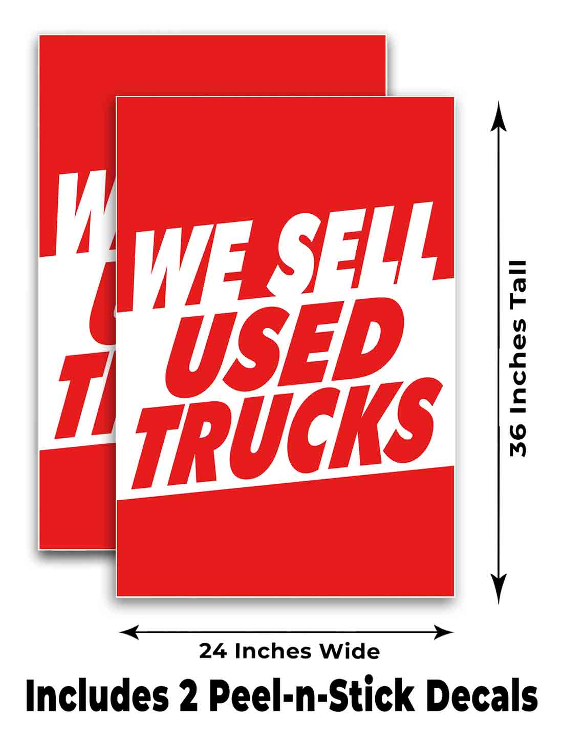 WE SELL USED TRUCKS Signicade 24x36 Aframe Sidewalk Sign Banner Decal ...