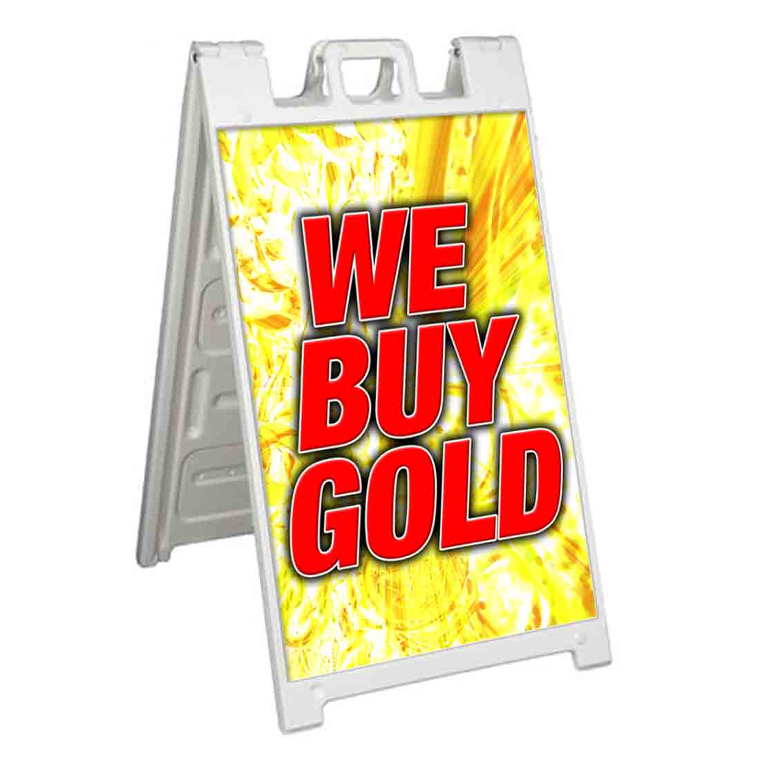 WE BUY GOLD Signicade 24x36 Aframe Sidewalk Sign Banner Decal PAWN ...