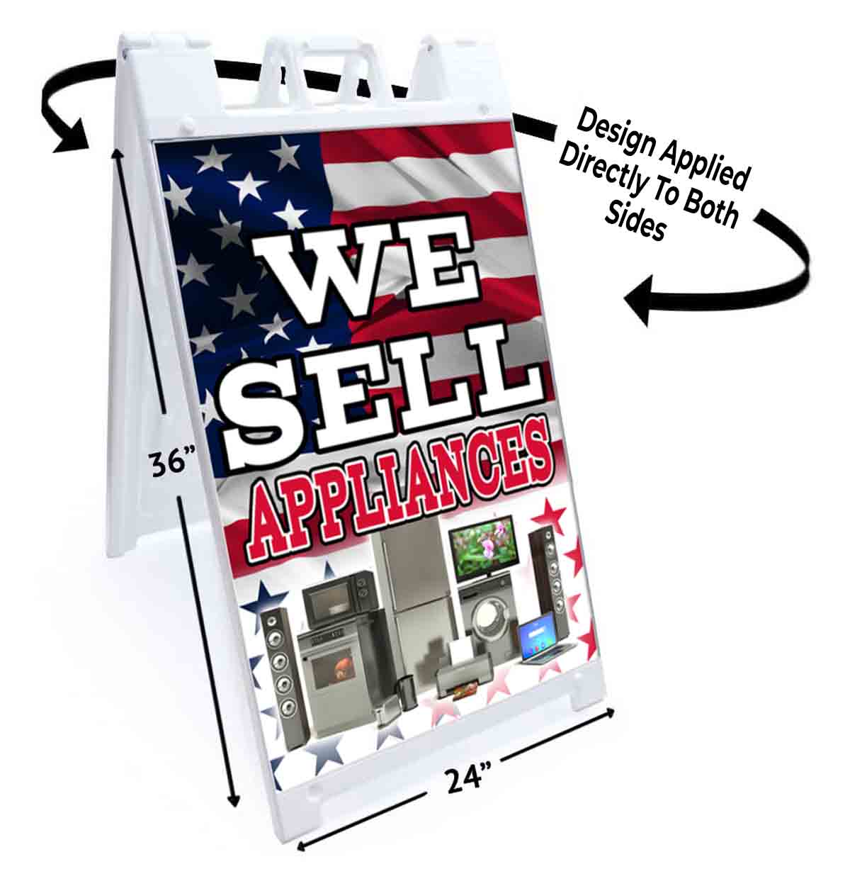WE SELL APPLIANCES Signicade 24x36 Aframe Sidewalk Decal Sign Banner ...