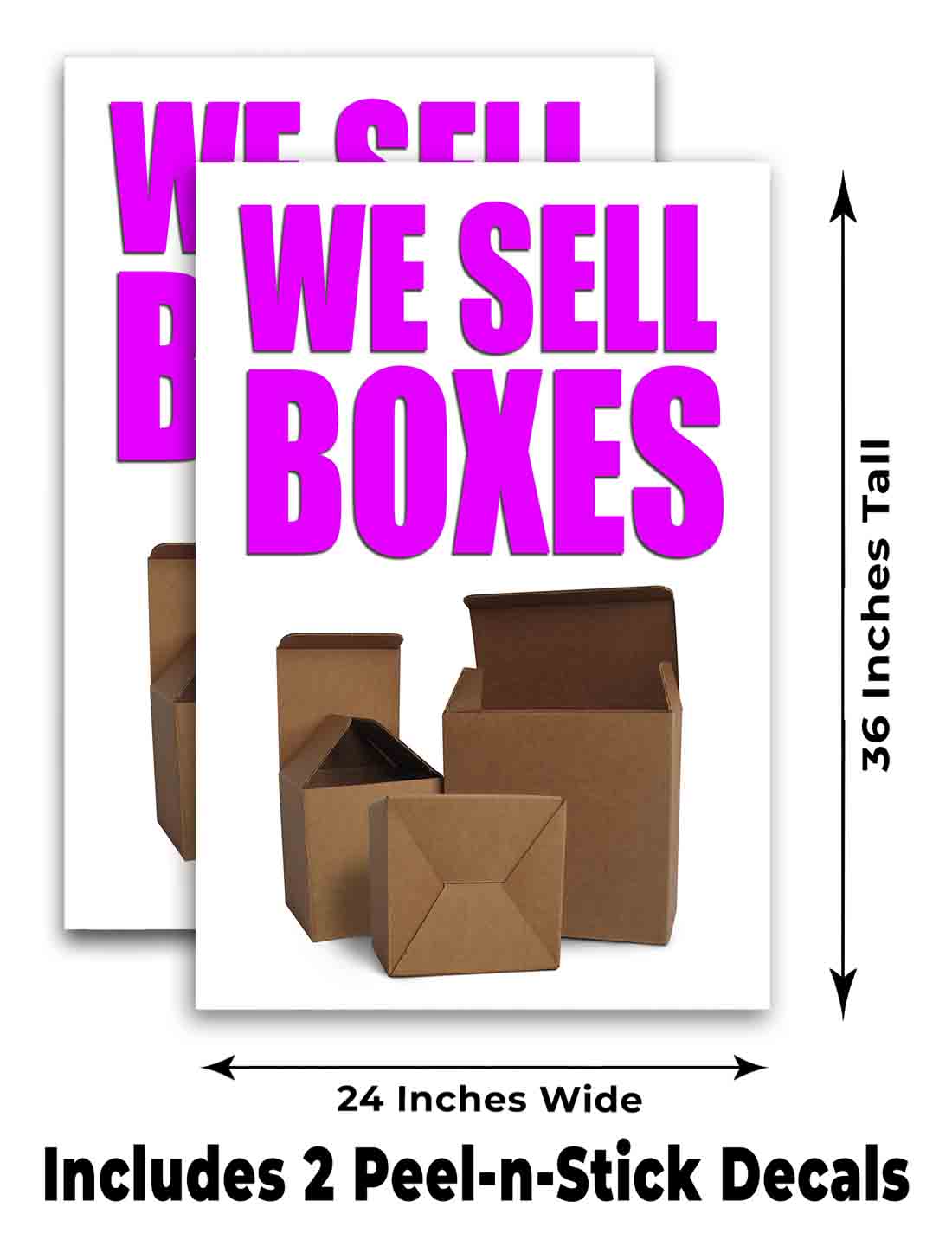 WE SELL BOXES ORANGE Signicade 24x36 Aframe Sidewalk Sign Banner Decal ...