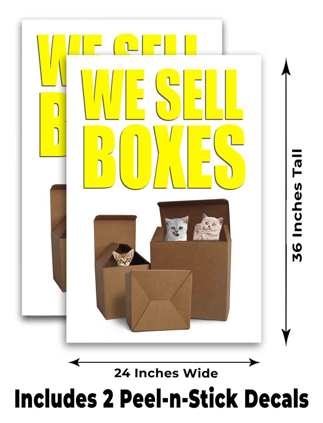 WE SELL BOXES ORANGE Signicade 24x36 Aframe Sidewalk Sign Banner Decal ...