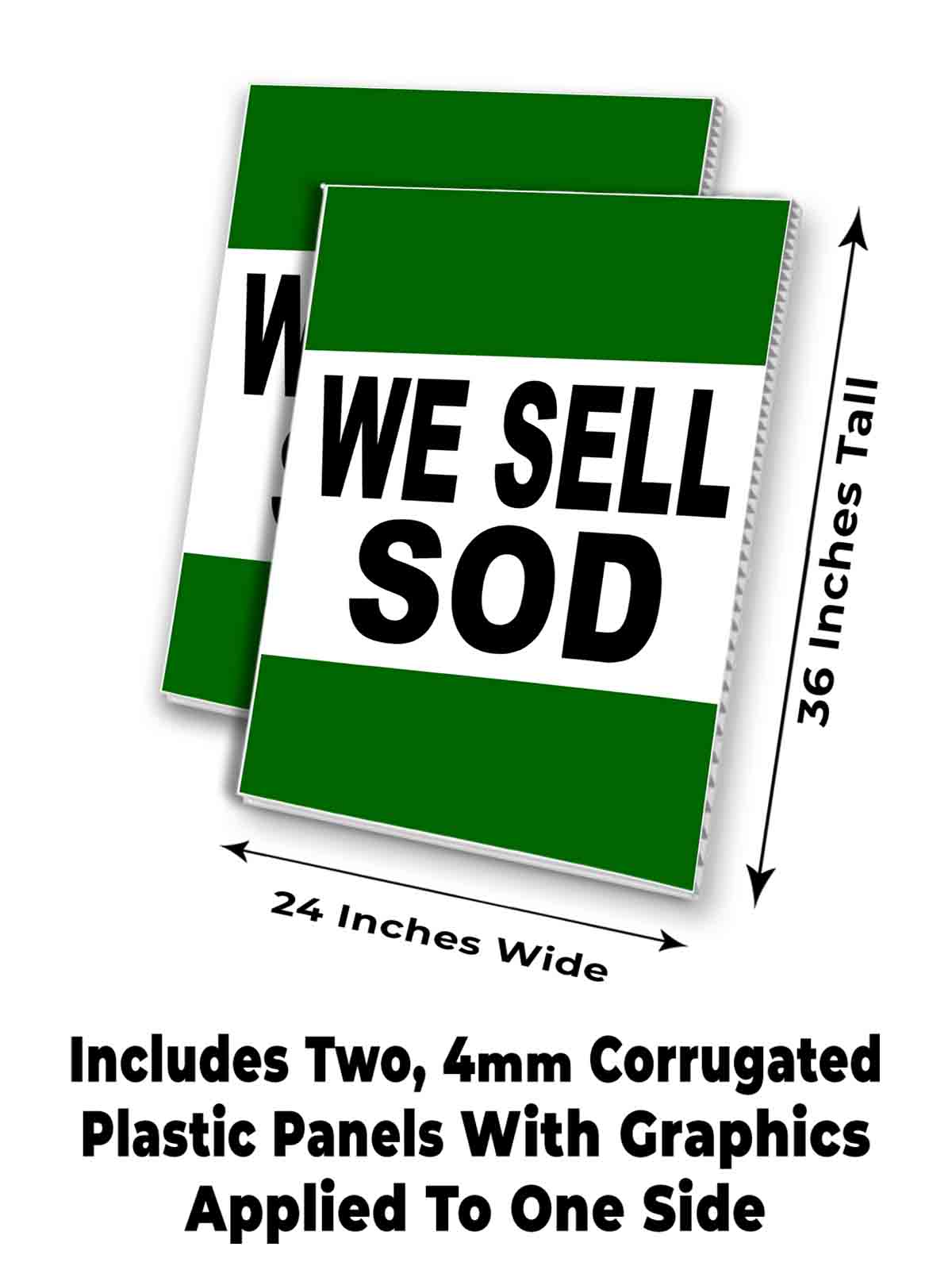 WE SELL SOD Signicade 24x36 Aframe Sidewalk Decal Sign Banner LAWN YARD ...