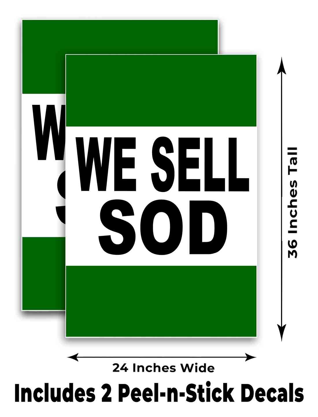 WE SELL SOD Signicade 24x36 Aframe Sidewalk Decal Sign Banner LAWN YARD ...
