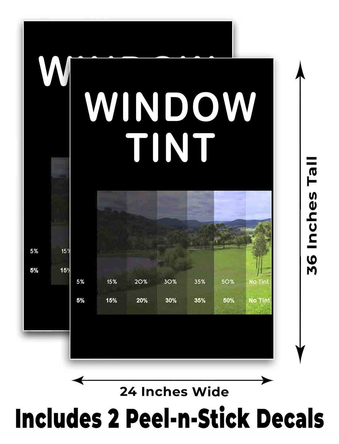 WINDOW TINT Signicade 24x36 Aframe Sidewalk Sign Banner Decal AUTO HOME ...
