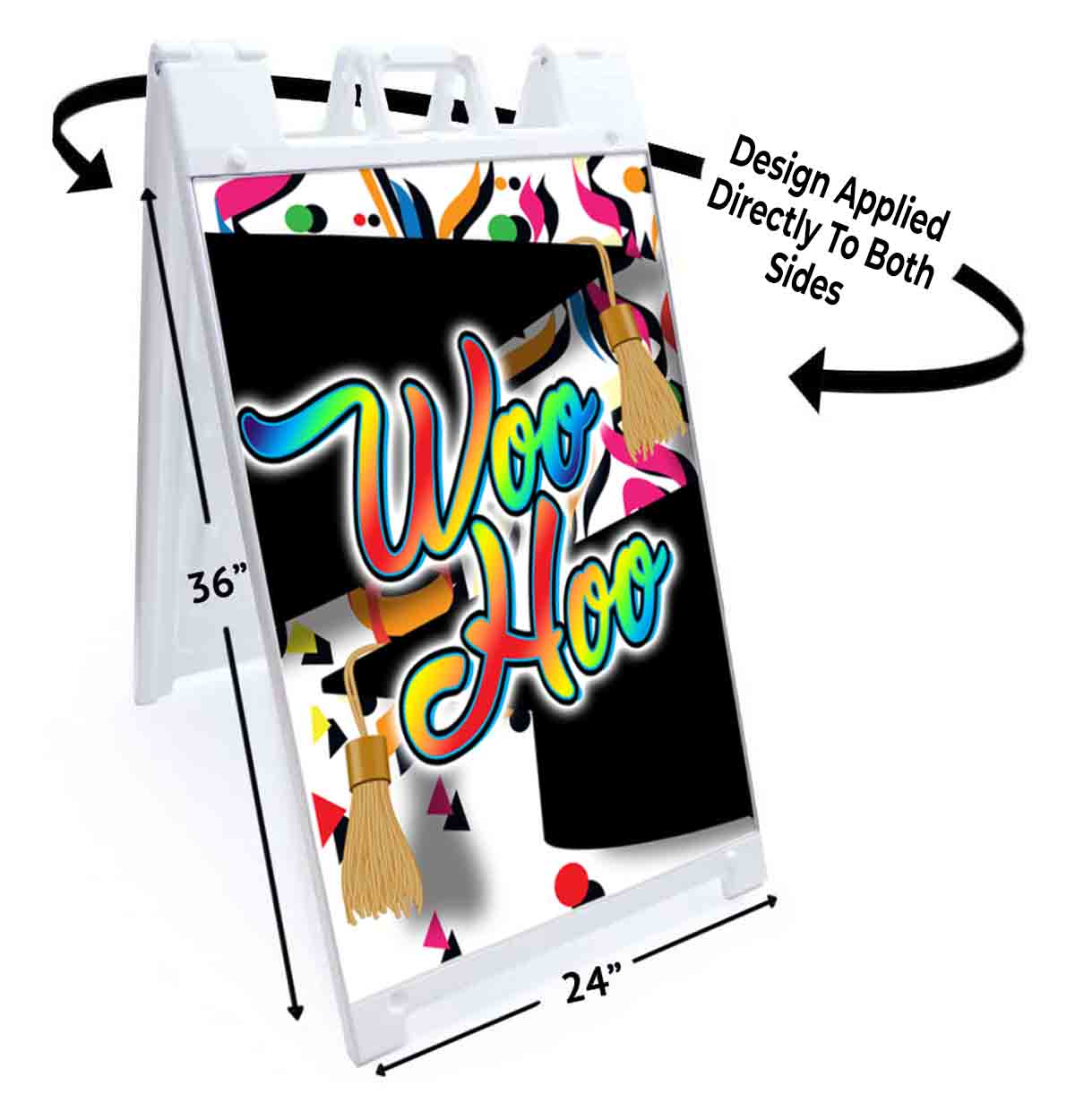 WOO HOO Signicade 24x36 Aframe Sidewalk Decal Sign Banner PARTY ...