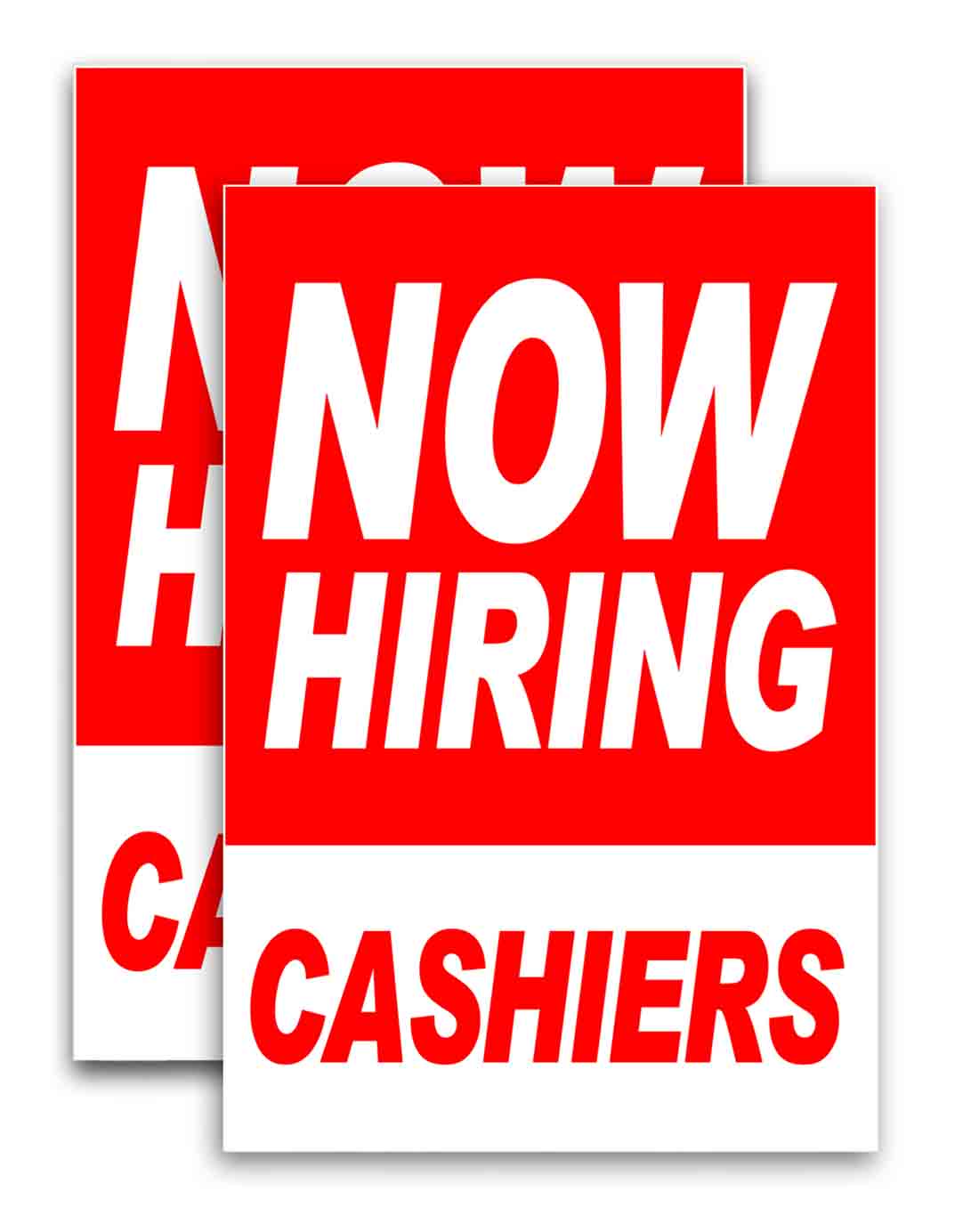Now Hiring Cashiers (24" X 36") Vinyl Decal Only (Pack of 2) - Walmart.com