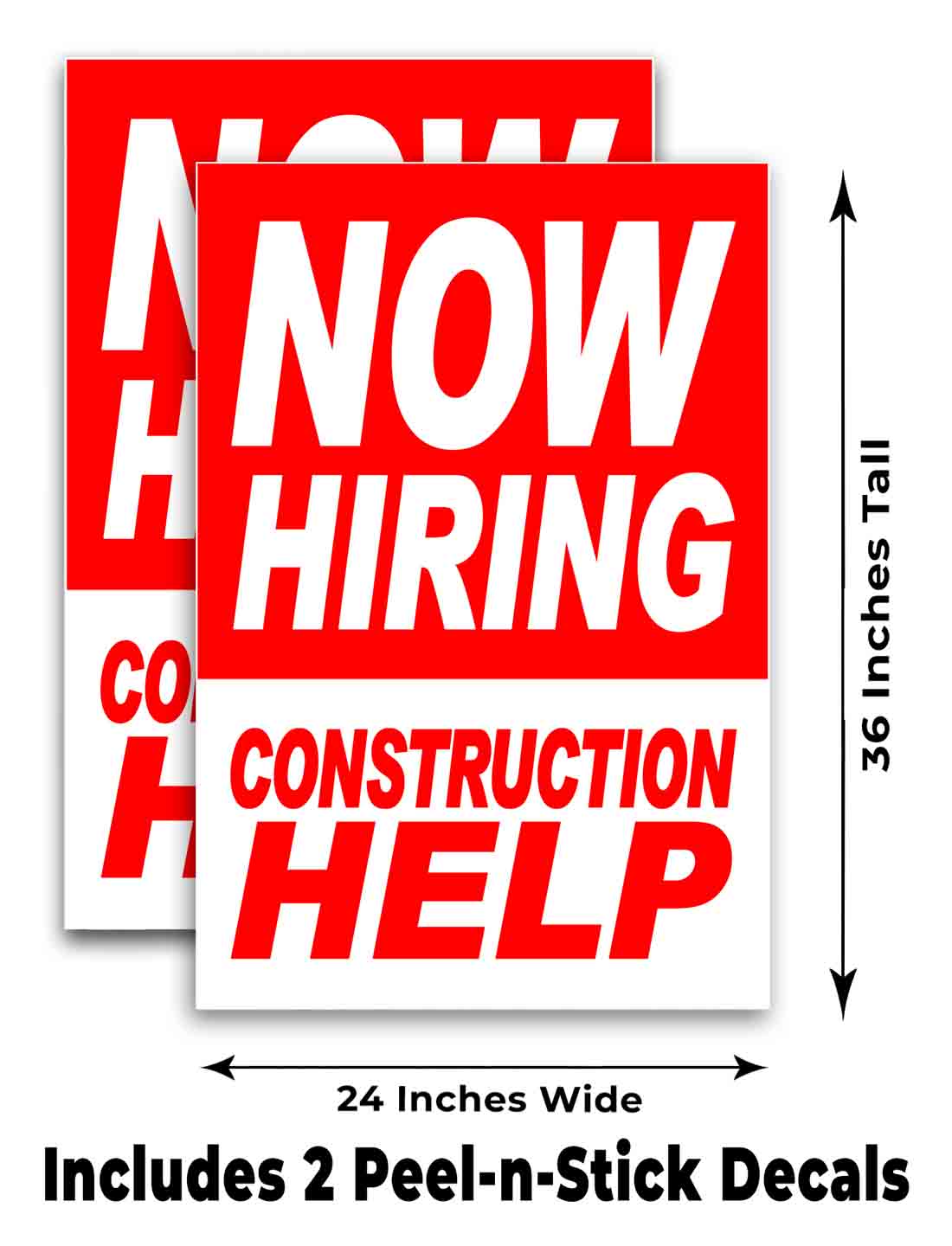 NOW HIRING CONSTRUCTION HELP Signicade 24x36 Aframe Sidewalk Sign ...