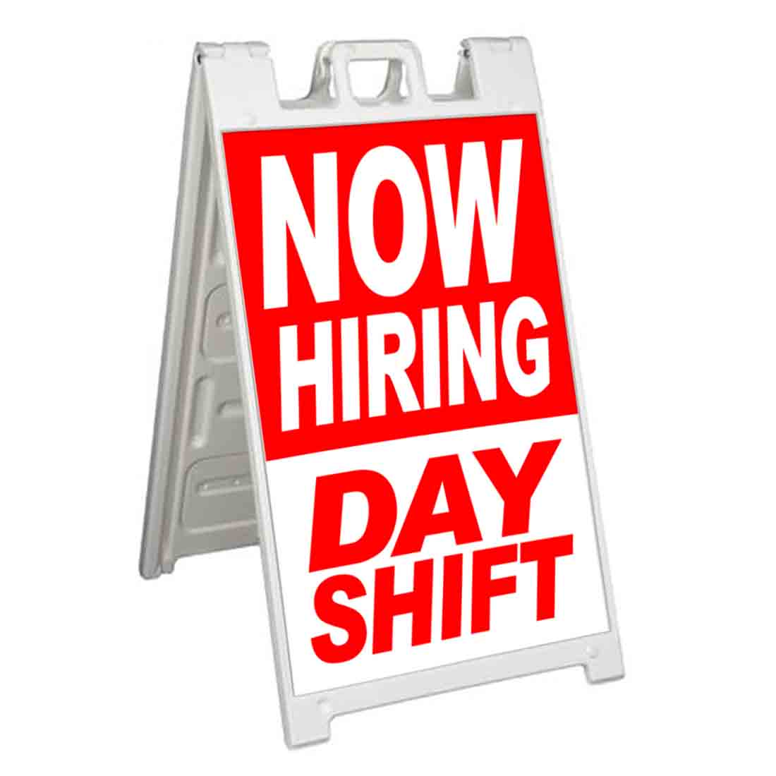Now Hiring Dayshift (24" X 36") Standard A-Frame Signicade, Includes ...