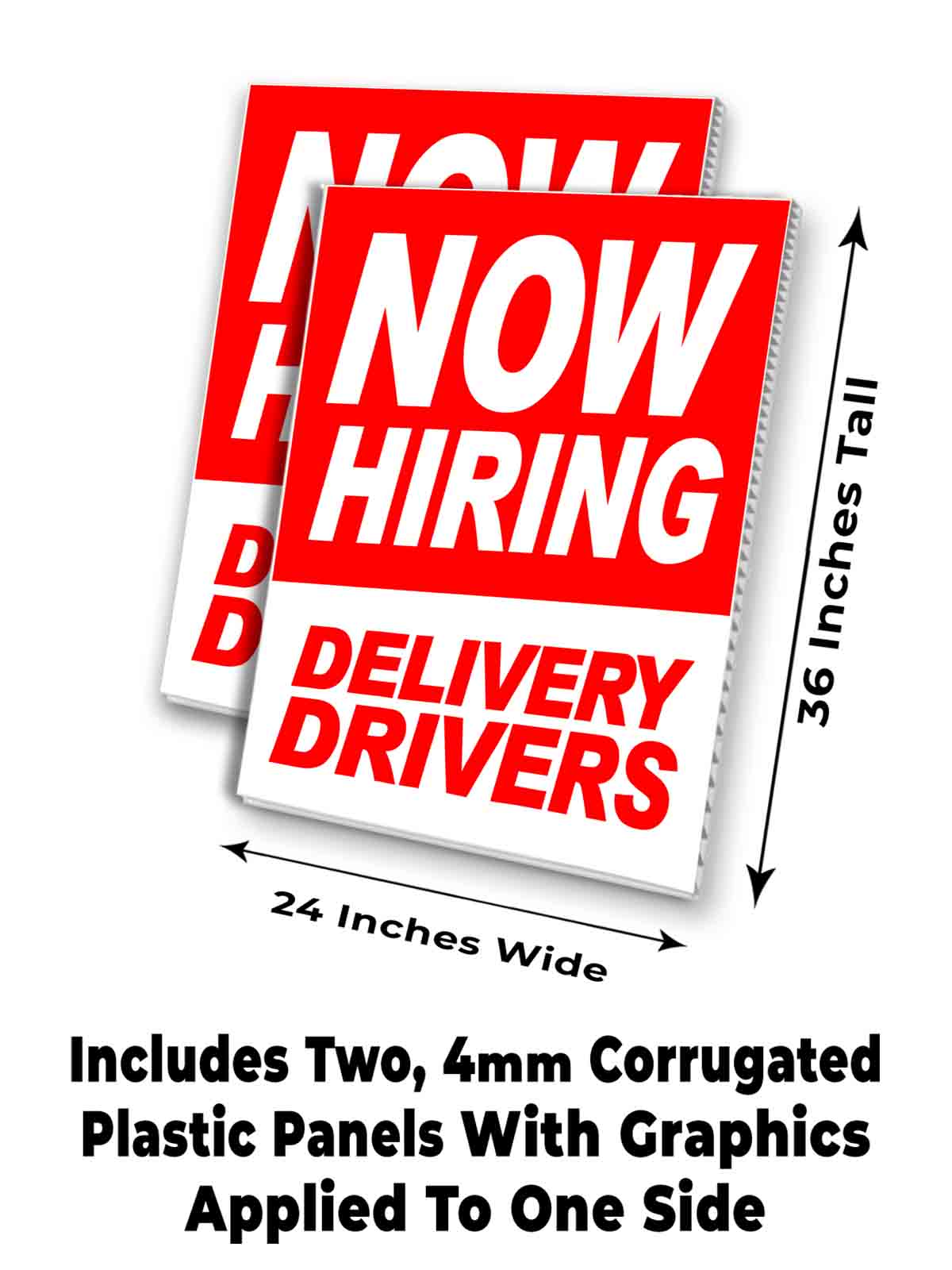 NOW HIRING DELIVERY DRIVERS Signicade 24x36 Aframe Sidewalk Sign Banner ...