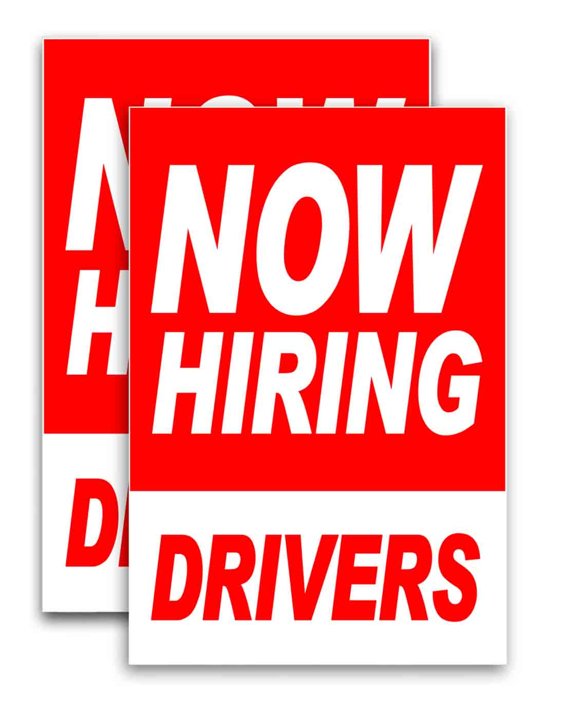 Now Hiring Drivers (24" X 36") Vinyl Decal Only (Pack of 2) - Walmart.com