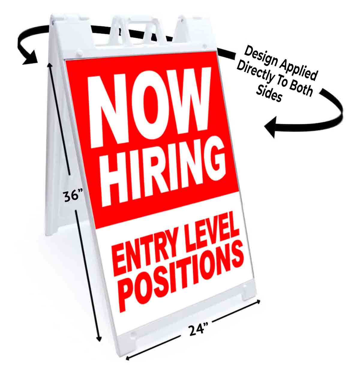Now Hiring Entry Level Positions (24" X 36") Standard A-Frame Signicade ...