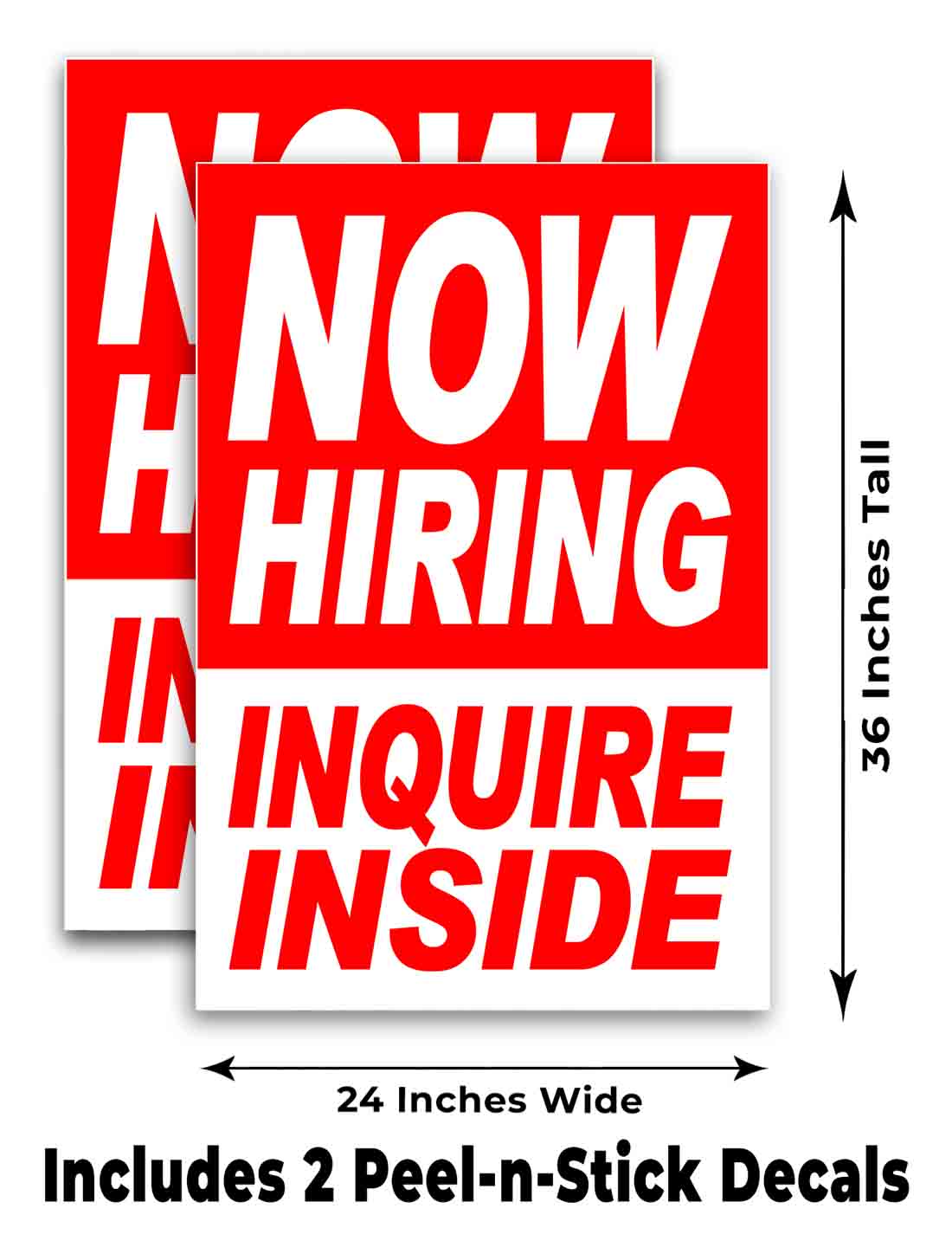 NOW HIRING INQUIRE INSIDE Signicade 24x36 Aframe Sidewalk Sign Banner ...
