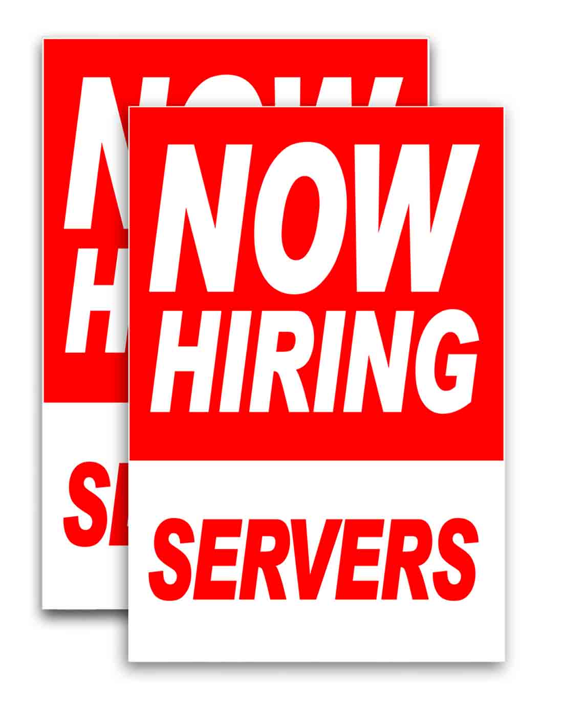 Now Hiring Servers (24" X 36") Vinyl Decal Only (Pack of 2) - Walmart.com