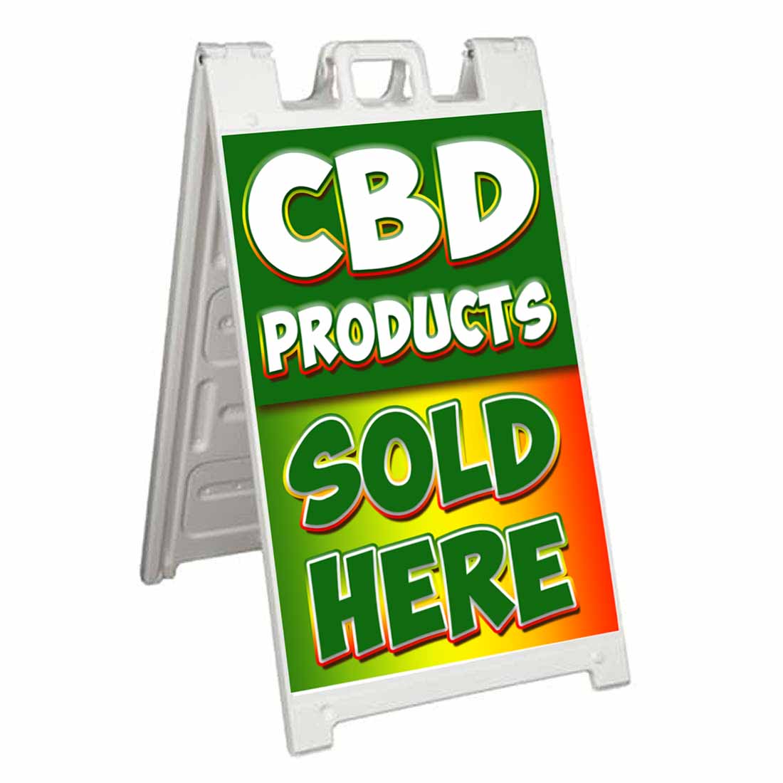 CBD Products Sold Here (24" X 36") Standard A-Frame Signicade, Includes ...