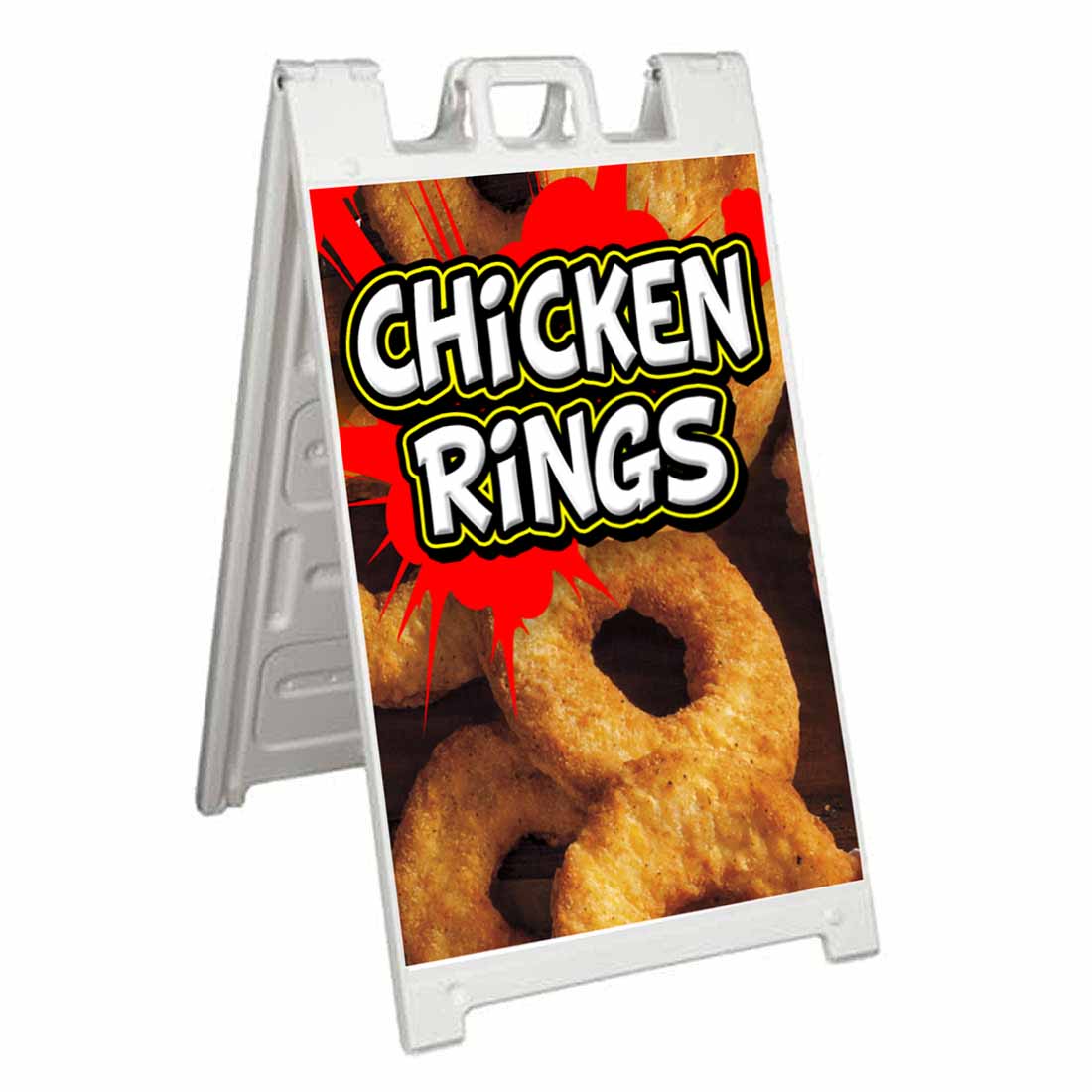 Chicken Rings (24" X 36") Standard A-Frame Signicade, Includes Decal ...